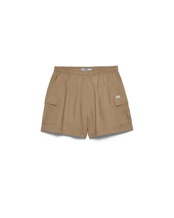 Prada Light Mohair Cargo Shorts - Hazelnut