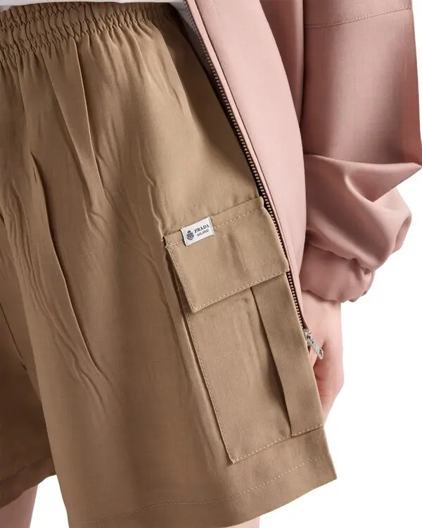 Prada Light Mohair Cargo Shorts - Hazelnut