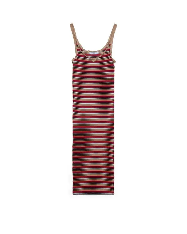 Prada Striped Cotton Knit Dress