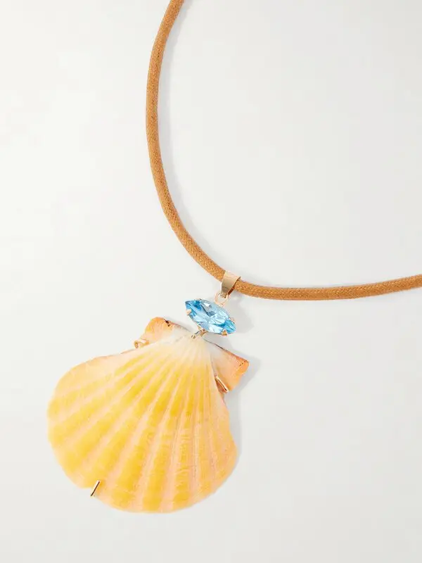 JENNIFER BEHR Cleodora Embellished Shell Necklace