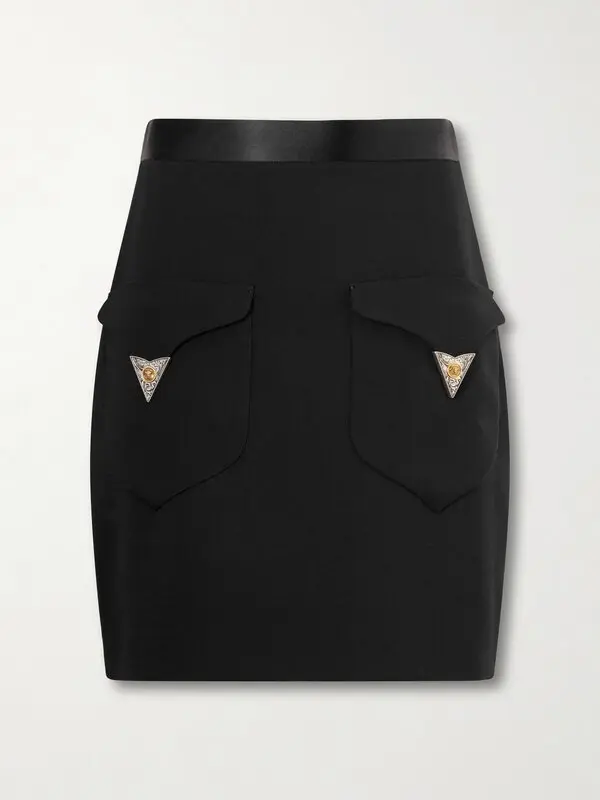 Versace Medusa Embellished Mini Skirt