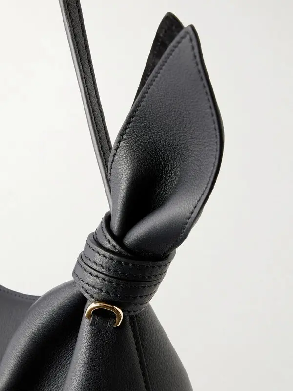 Loewe Medium Knotted Leather Shoulder Bag - Black