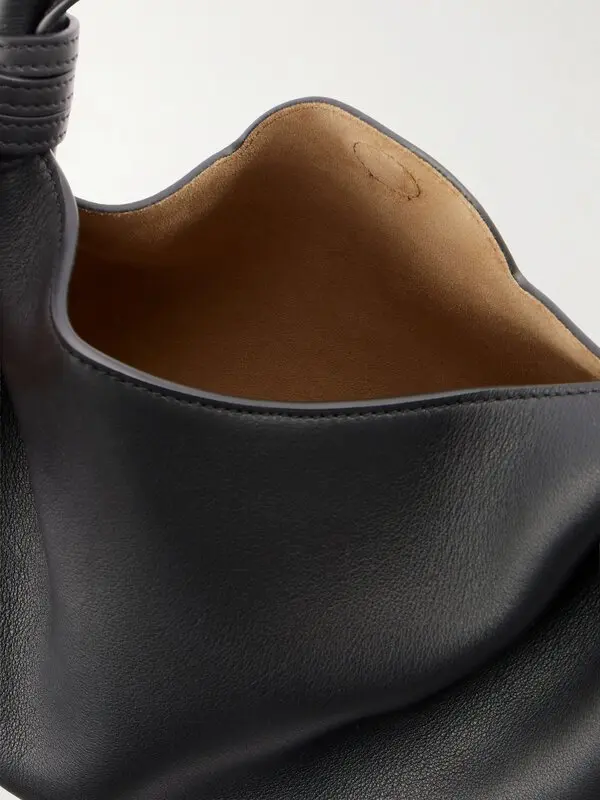 Loewe Medium Knotted Leather Shoulder Bag - Black