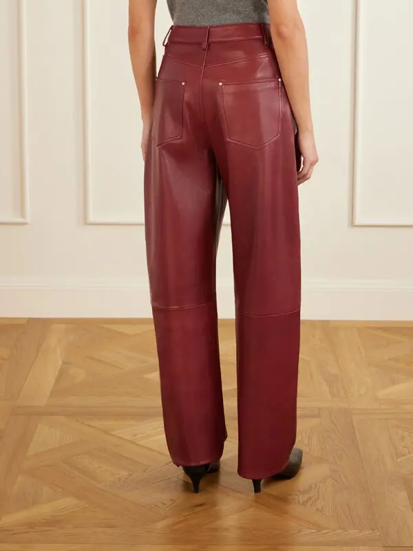 ARMA Leather Wide-leg Pants