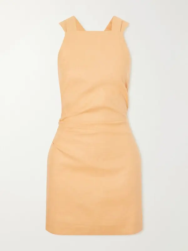 SIR. Thora Open-back Linen Mini Dress - Orange