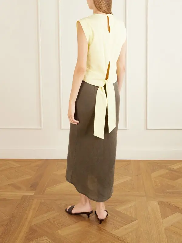 SIR. Rochelle Cropped Cotton Tank With Adjustable Ties