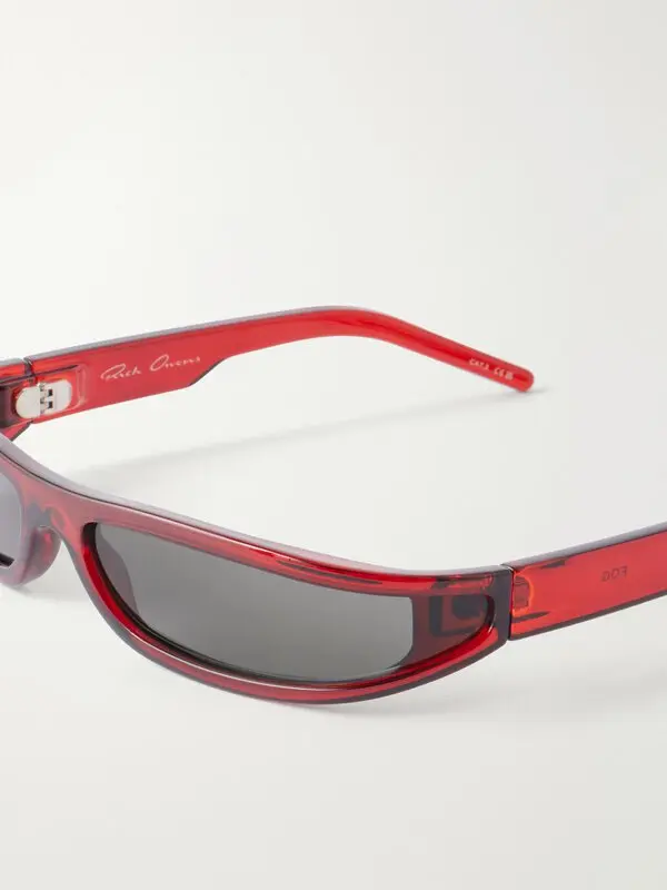 Rick Owens Wrap Around Acetate Sunglasses
