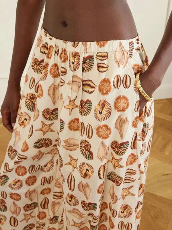 Farm Rio Printed Cotton Balloon Pants - Neutrals