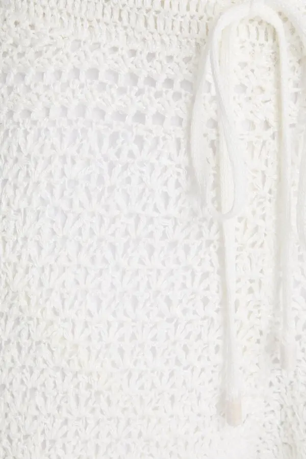 Zimmermann Crochetknit Linenblend Shorts