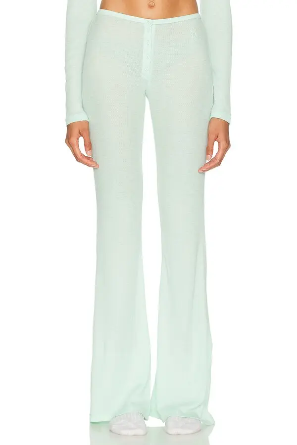 Kiki De Montparnasse Tricot Gaufr Pant In Mint