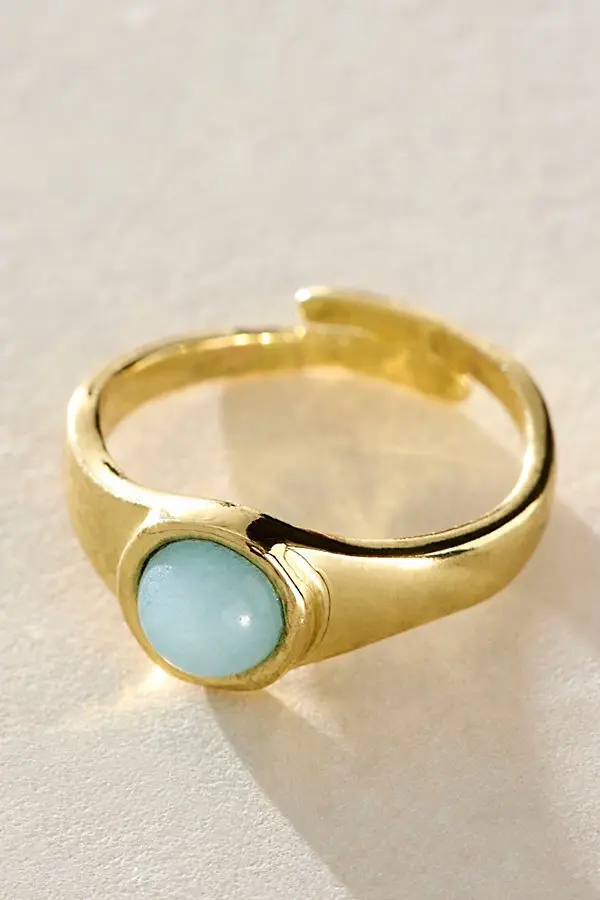 Free People Sculptural Stone Toe Ring - Blue