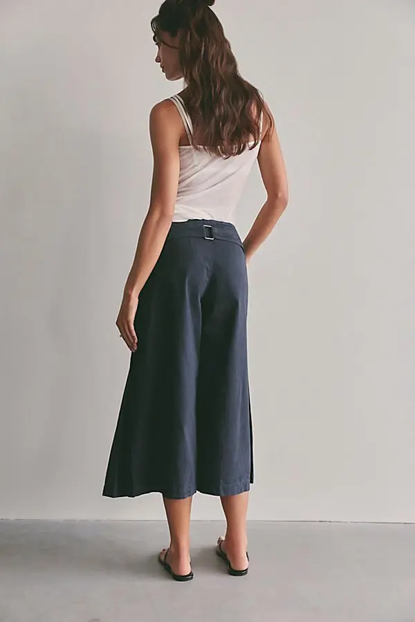 Free People Two Step Crop Chino Pants - Black