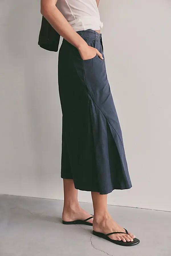 Free People Two Step Crop Chino Pants - Black