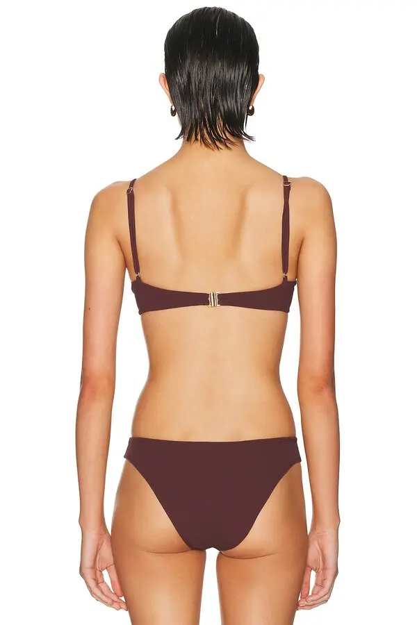 JUILLET Lulu Bikini Top In Chocolate