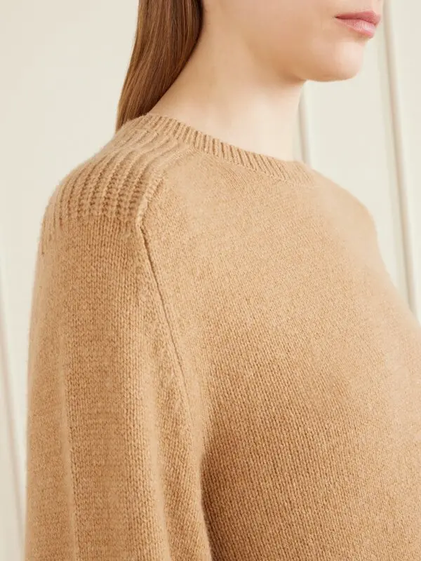 Khaite Masie' Wool And Cashmere-blend Sweater - Neutrals