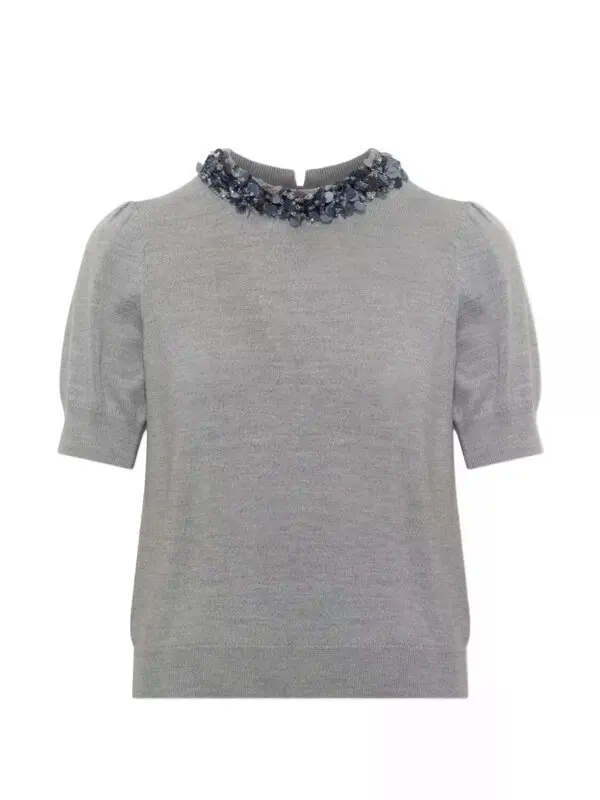 Ulla Johnson Sequin-embellished Jude Sweater - Grey