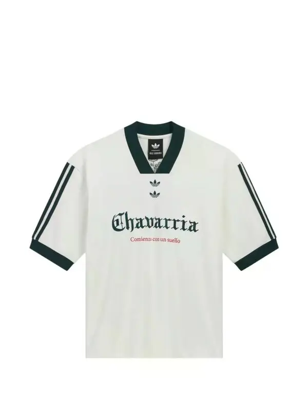 WILLY CHAVARRIA Embroidered 3-stripes V-neck T-shirt
