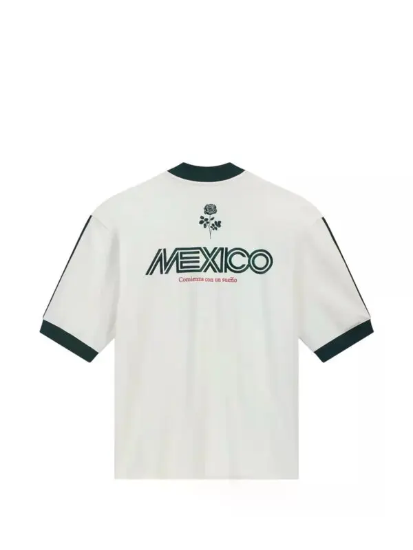 WILLY CHAVARRIA Embroidered 3-stripes V-neck T-shirt