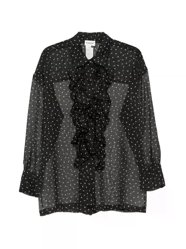 P.a.r.o.s.h Star Print Ruffled Shirt