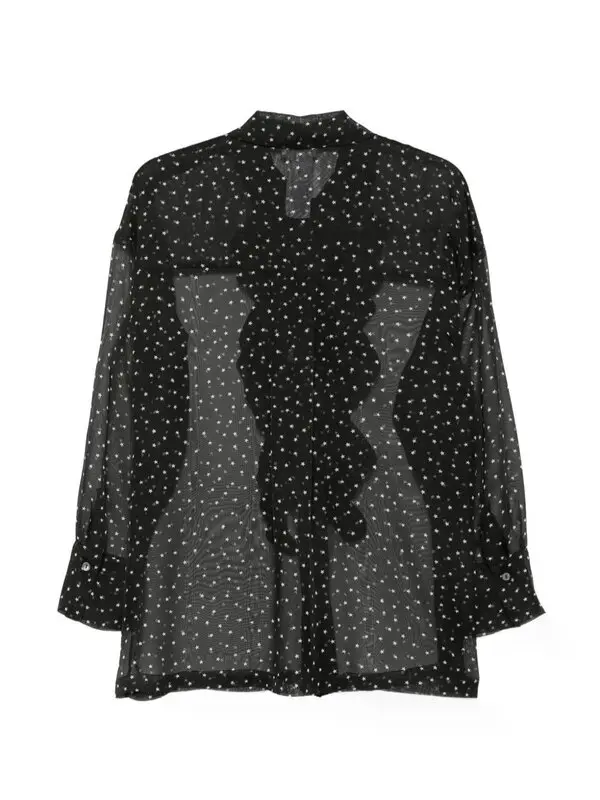 P.a.r.o.s.h Star Print Ruffled Shirt