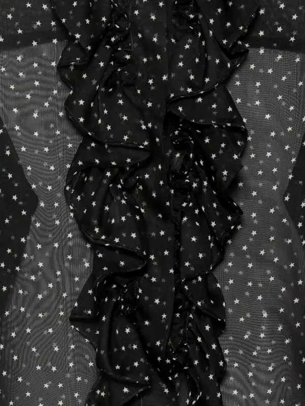 P.a.r.o.s.h Star Print Ruffled Shirt