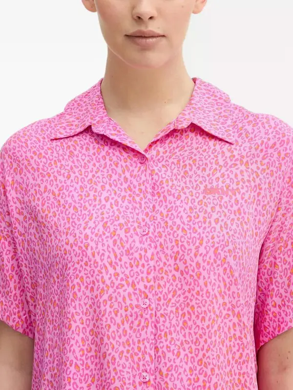 Dkny Animal-print Buttoned Pajamas