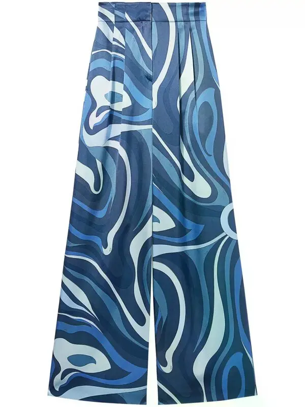 Emilio Pucci Abstract Print Silk Culottes