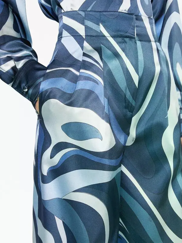 Emilio Pucci Abstract Print Silk Culottes