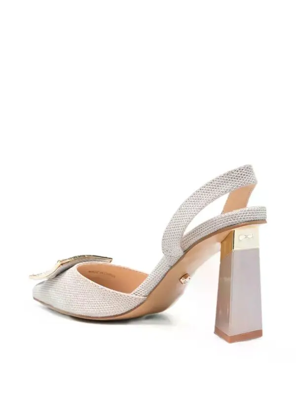 TWENTY FOURHAITCH Crystal-embellished Slingback Heeled Pumps