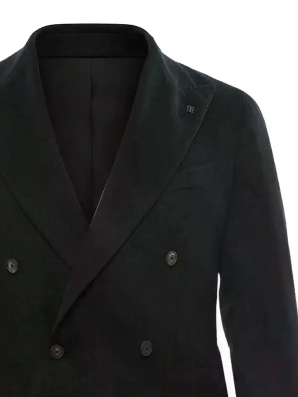 Tagliatore Peak-lapel Double-breasted Blazer - Black