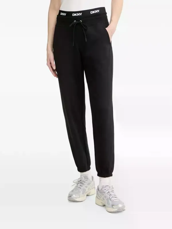 Dkny Logo Waistband Drawstring Track Pants