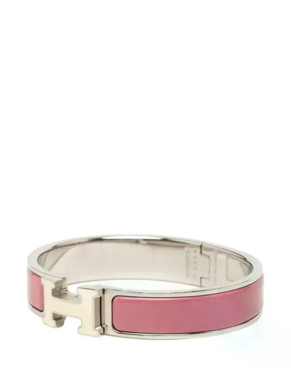Hermès Enamel Clic H Bracelet Pm - Pink