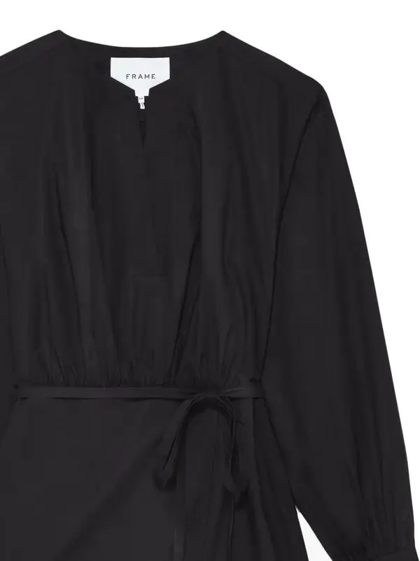 FRAME Wrapped Cotton Mini Dress