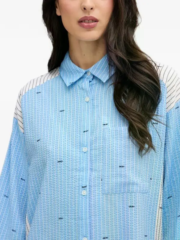 Dkny Logo-print Panelled Nightdress