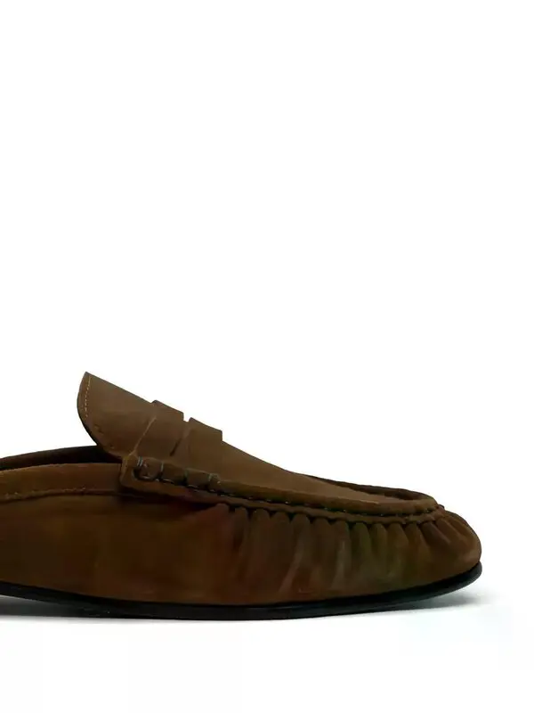 POSA Suede Penny Loafer Mules
