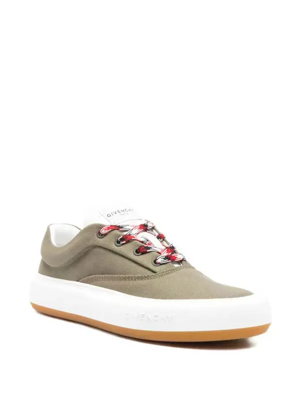 Givenchy Canvas Sneakers With Logo Detail - Green
