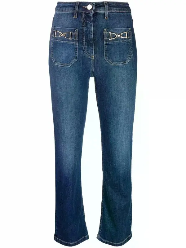 Elisabetta Franchi Slim-fit Cropped Trousers