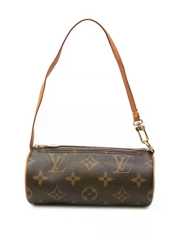 LOUIS VUITTON Monogram Papillon Pochette Handbag - Brown