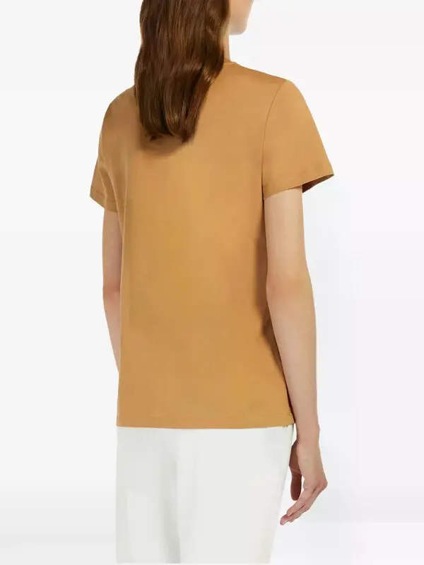 Max Mara Monogram Embroidered Pocket T-shirt - Orange