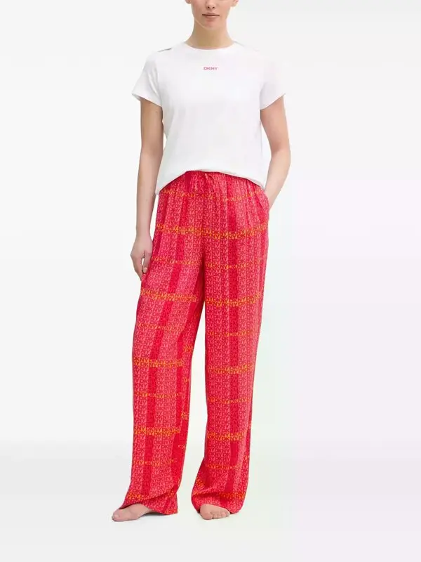 Dkny Logo-print Pajama Set - Red