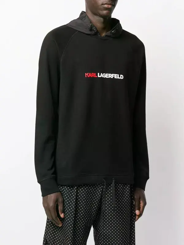 Karl Lagerfeld Logo Print Hoodie