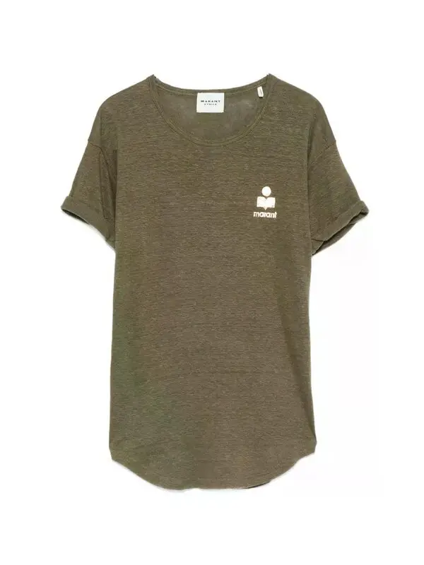 MARANT ETOILE Koldia Logo-print Slub-texture T-shirt