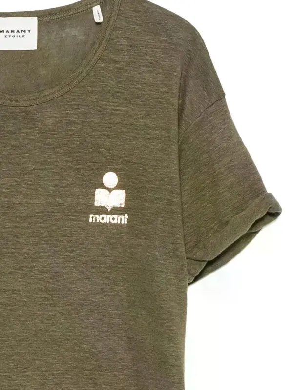MARANT ETOILE Koldia Logo-print Slub-texture T-shirt