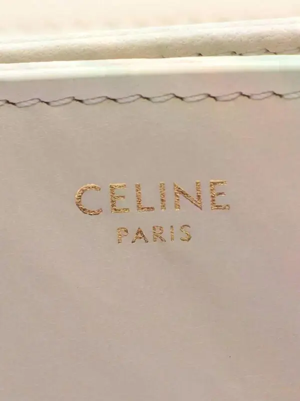 Celine Tabou Leather Crossbody Bag - White