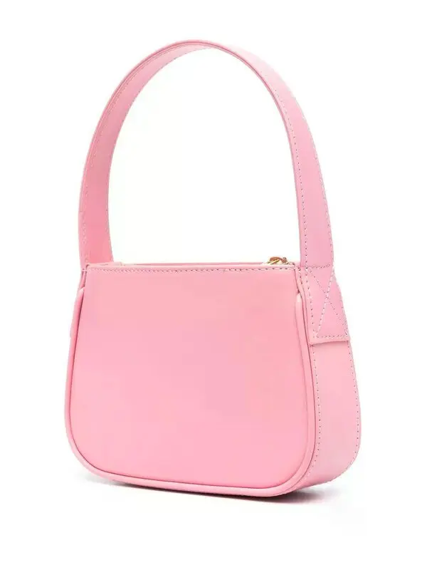 Blumarine Crystal-embellished Leather Shoulder Bag - Pink