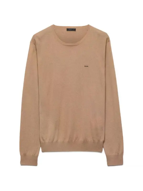 Prada Superfine Wool Crew-neck Sweater - Brown
