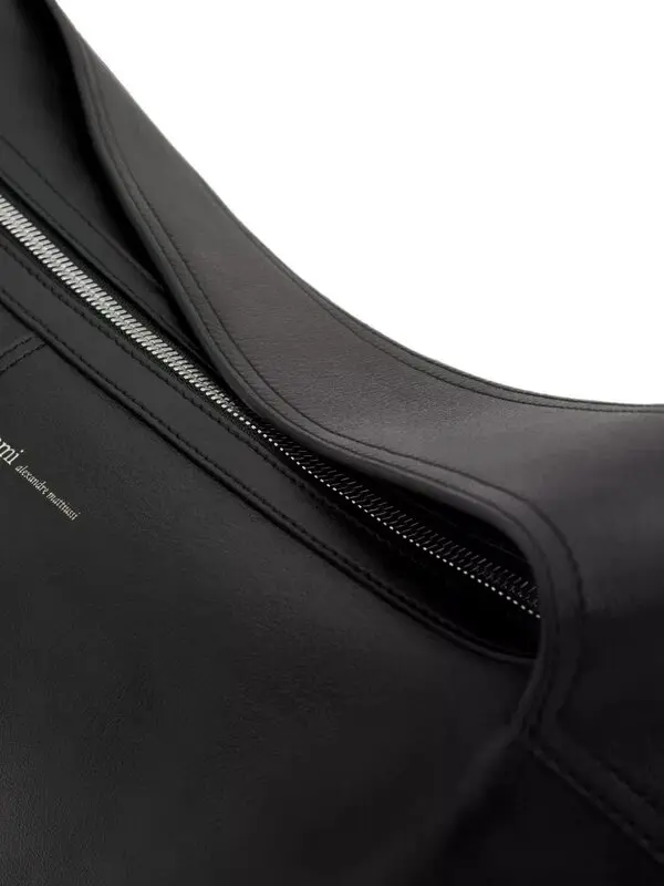 AMI Paris Small Taurillon Leather Crossbody Bag