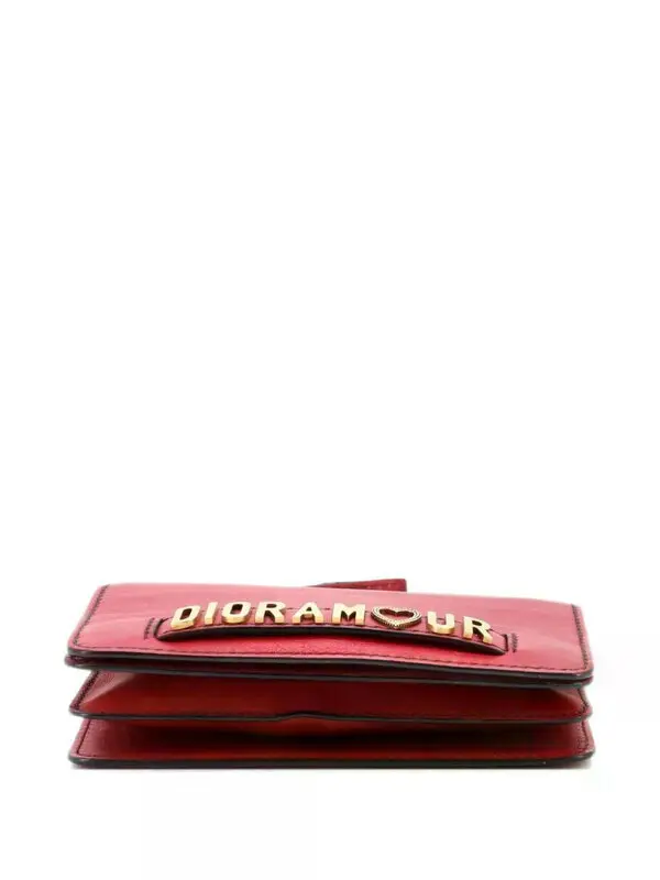 Dior Dioramour Wristlet Clutch Leather Pouch