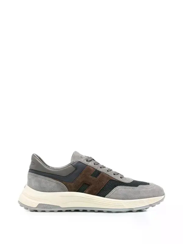 Hogan Paneled Logo Patch Sneakers - Grey