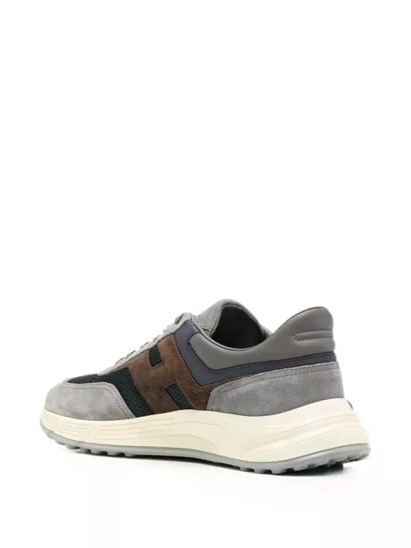 Hogan Paneled Logo Patch Sneakers - Grey